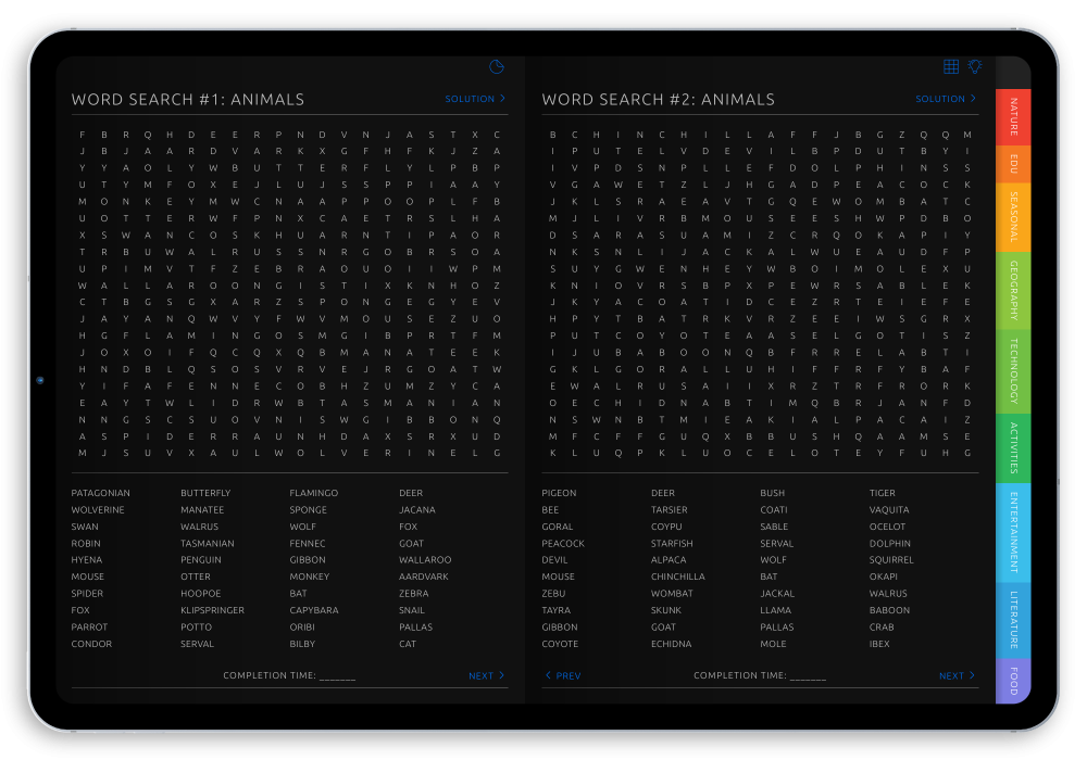 Download Word Search Puzzles for iPad Hyperlinked PDF