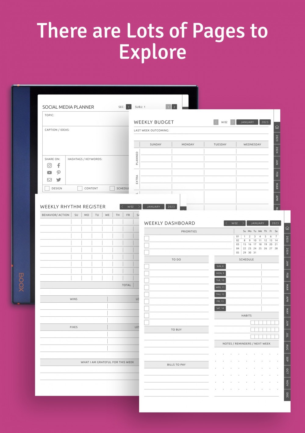 Download Life Planner PDF for reMarkable
