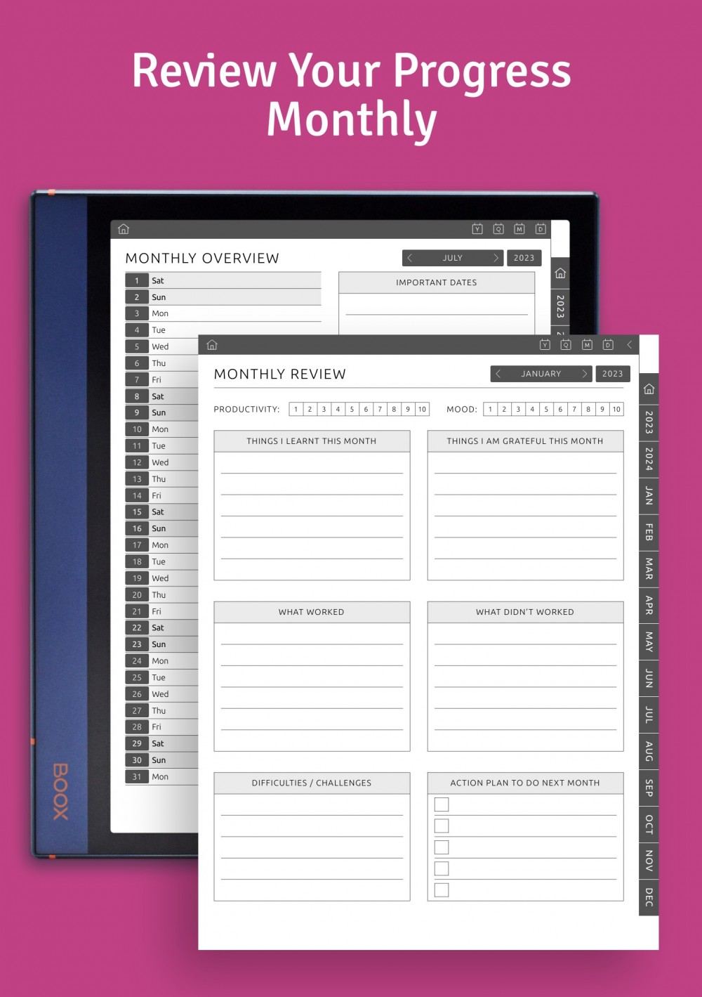 Download Meeting Notes Hyperlinked PDF for BOOX Note Air