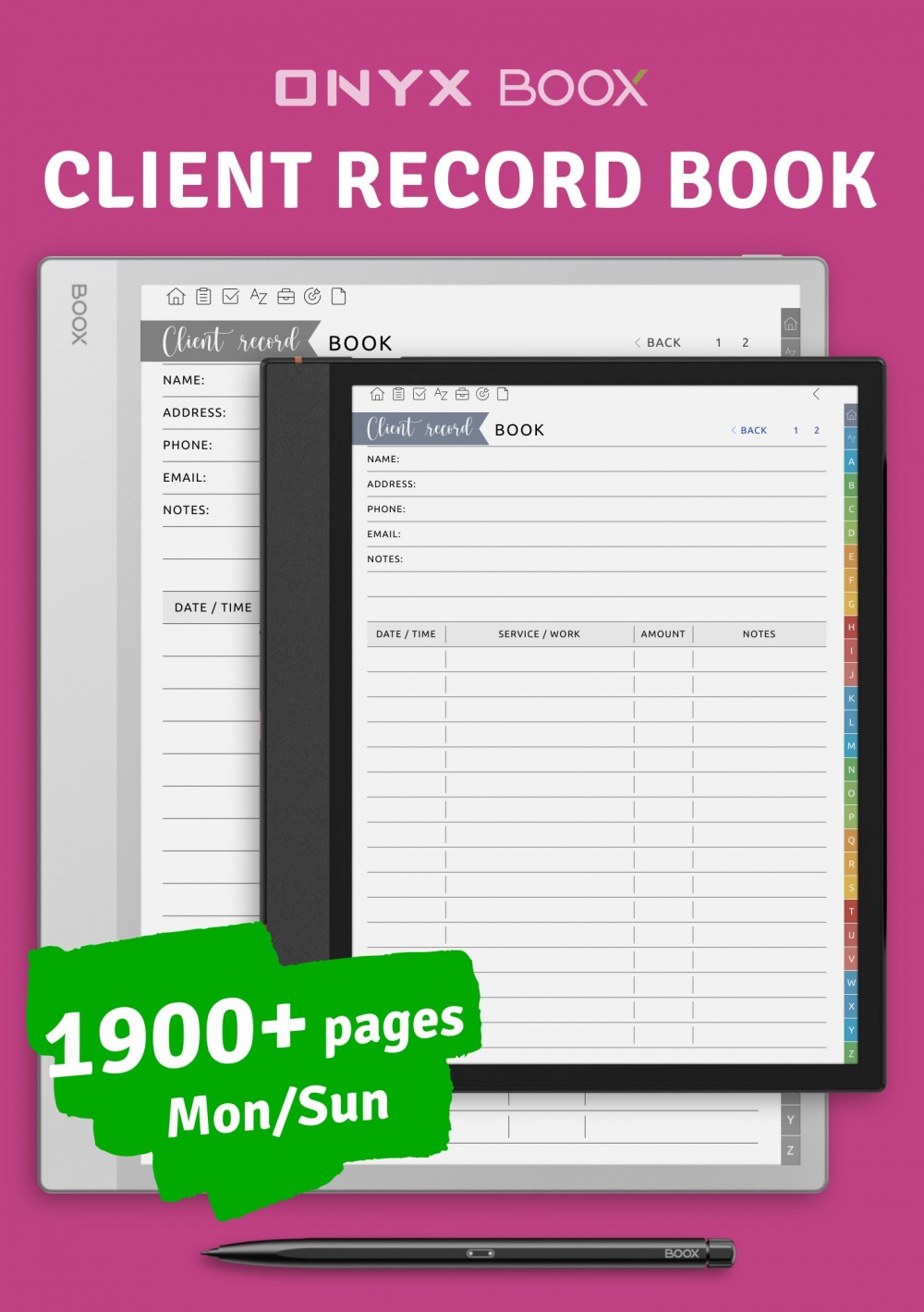 Download Digital Client Record Book for iPad & Android