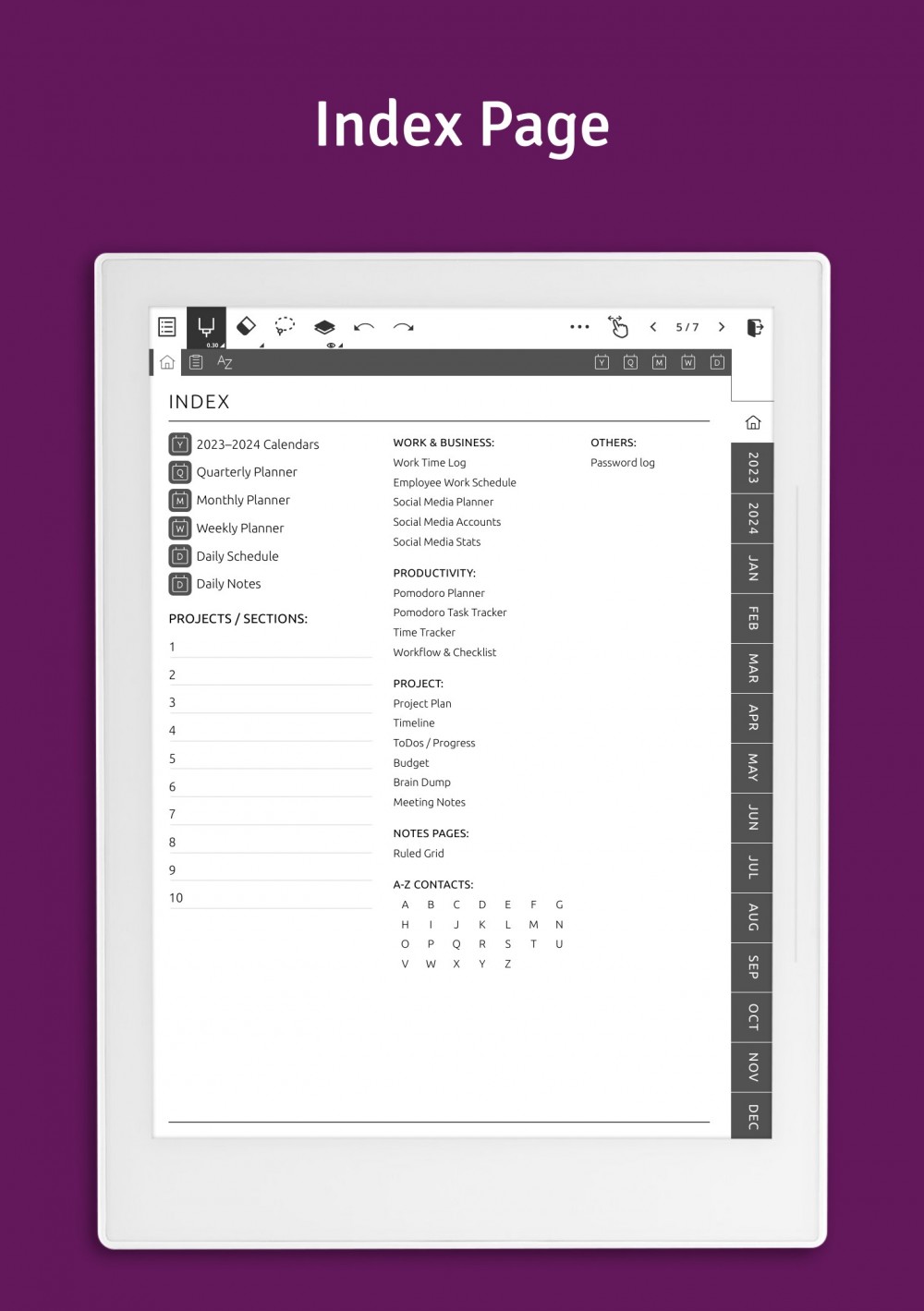 Download Digital Client Record Book for Supernote A5x A6x