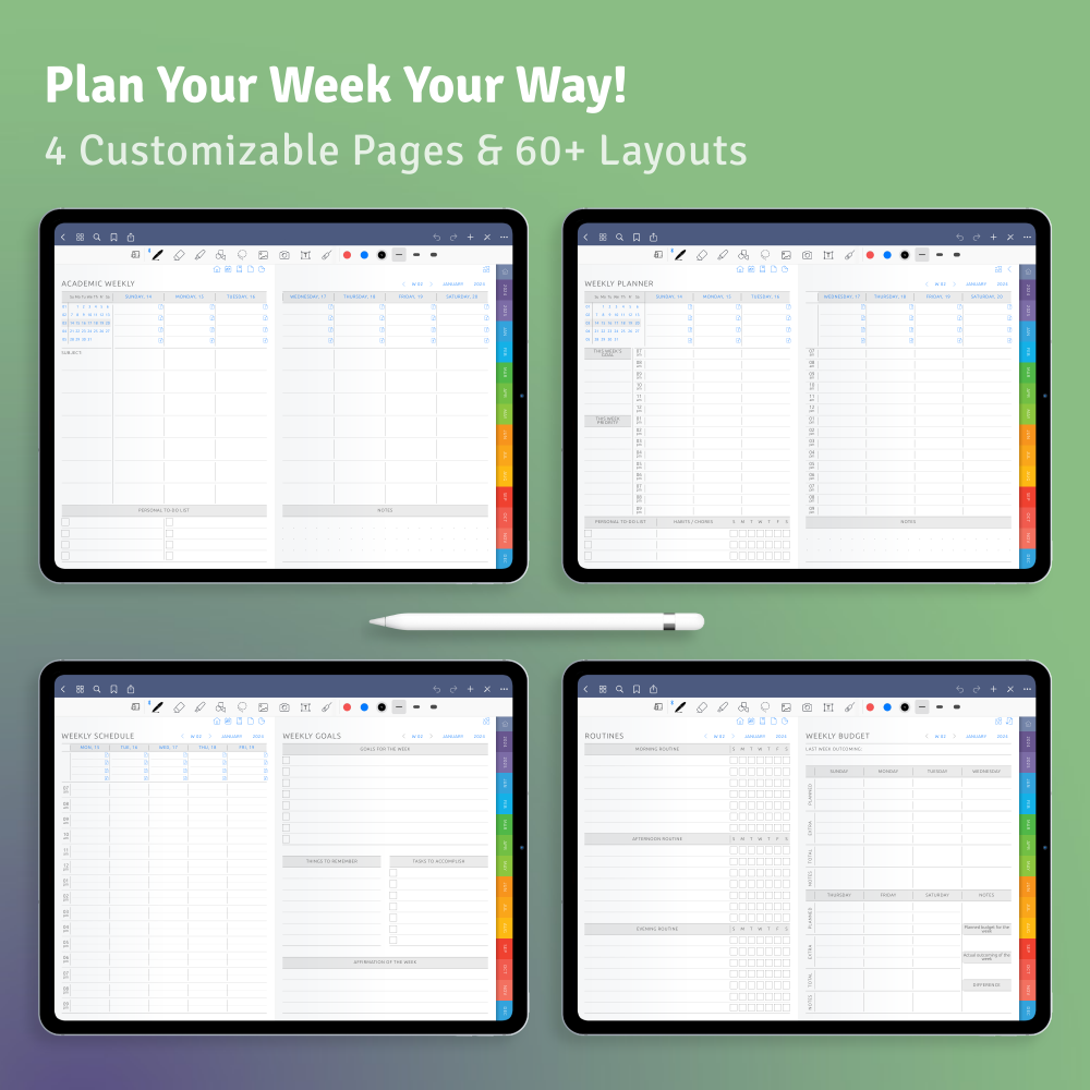 Download Customizable Digital Teacher Planner PDF