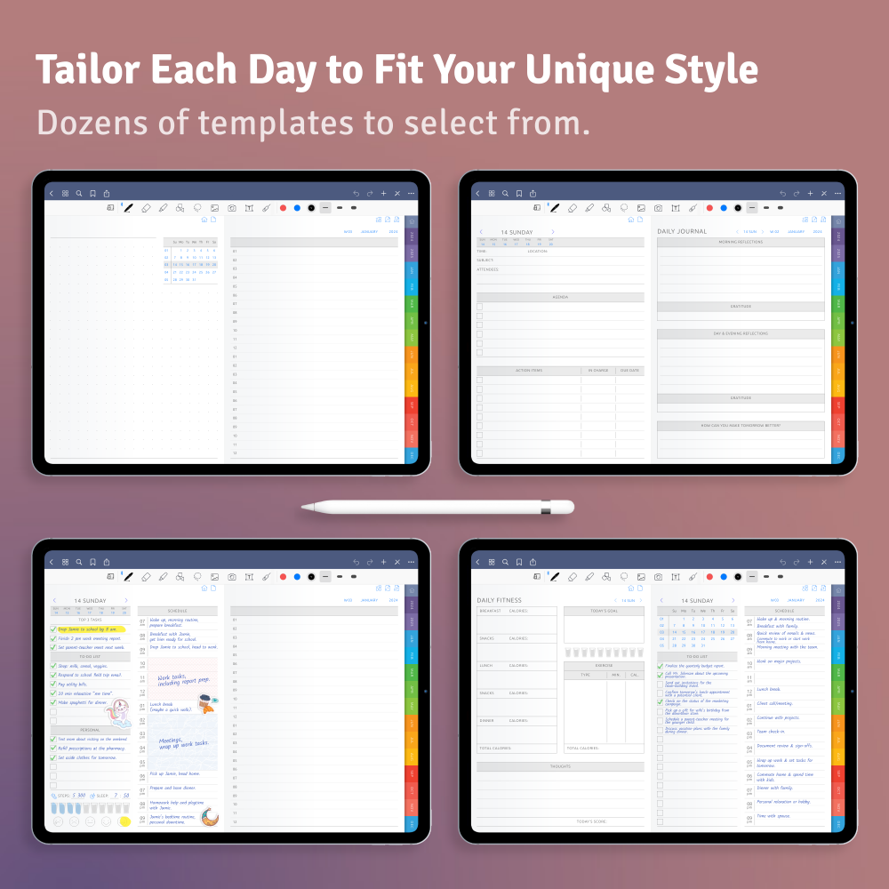 Digital Bullet Journal – Customizable PDF, Simple & Productive