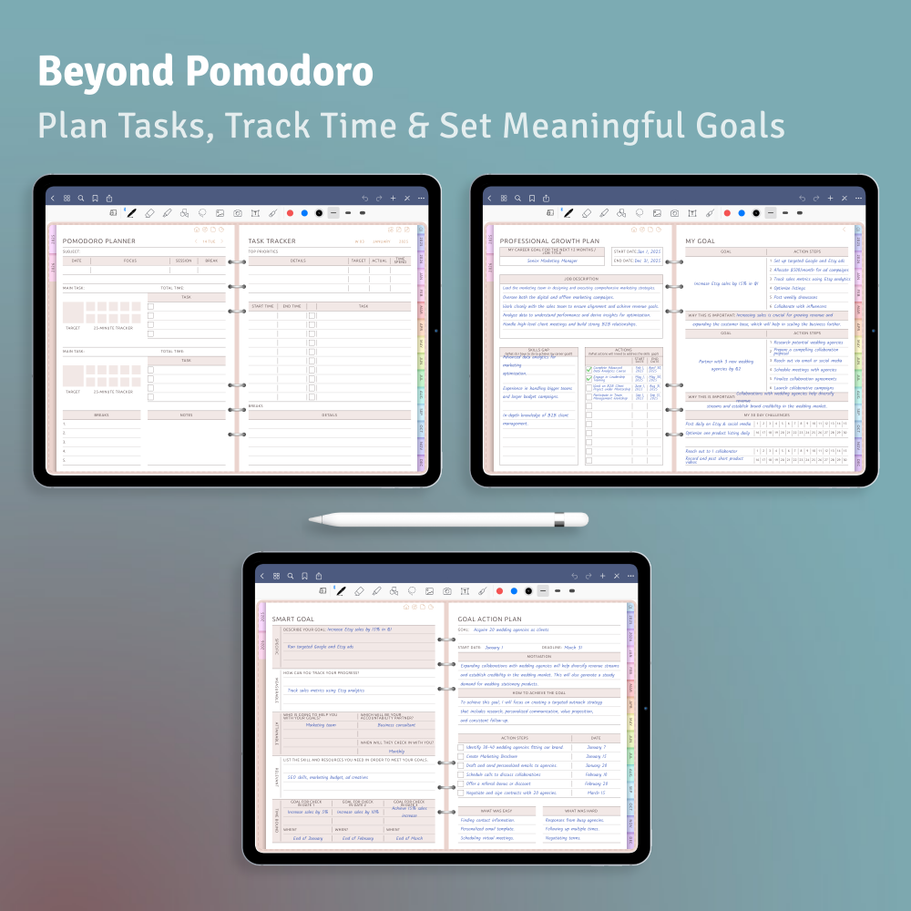 Download Digital Pomodoro Planner – Focus Timer PDF for Goodnotes, iPad ...