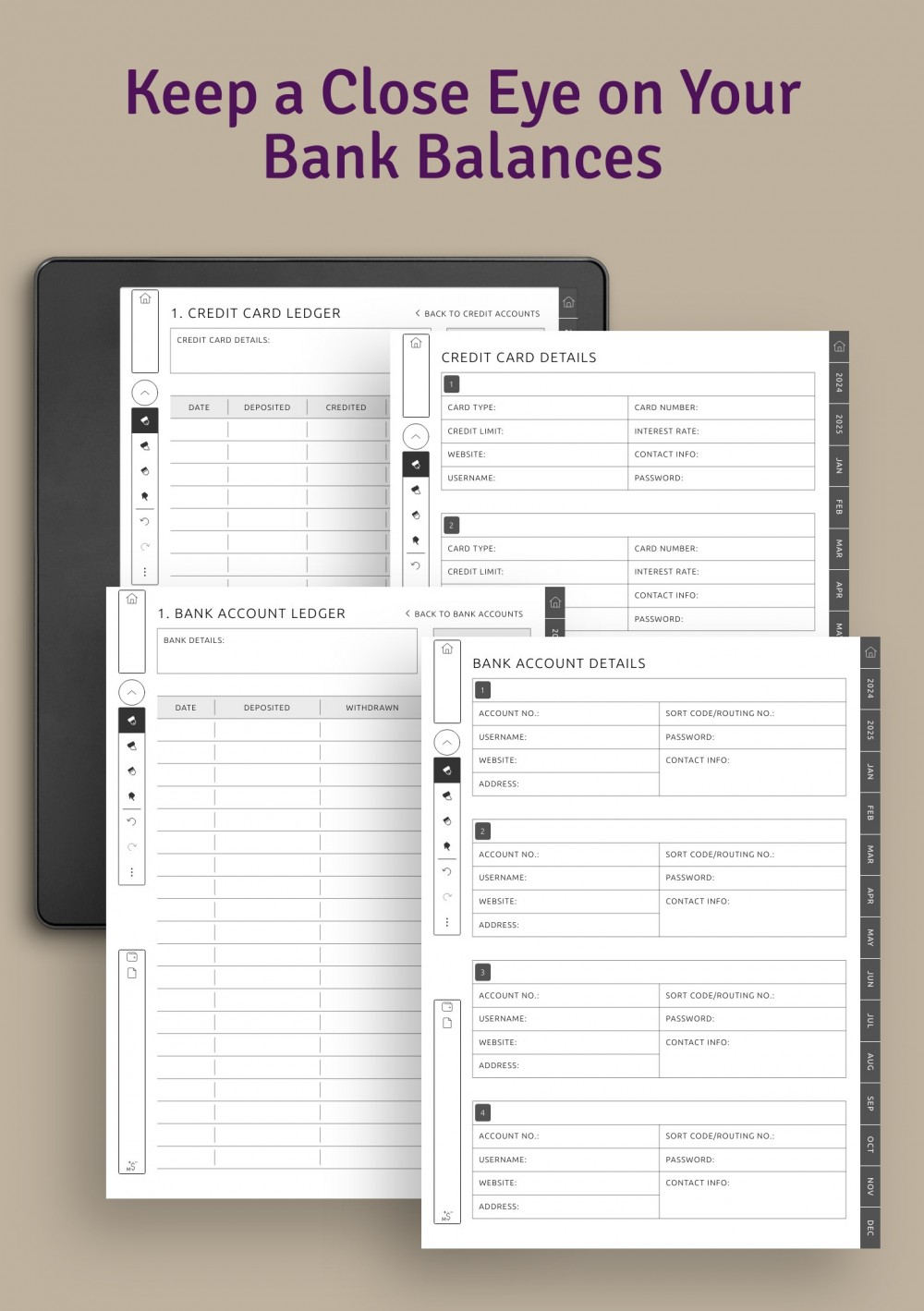 Kindle Scribe Budget Planner – Hyperlinked PDF for Comprehensive ...