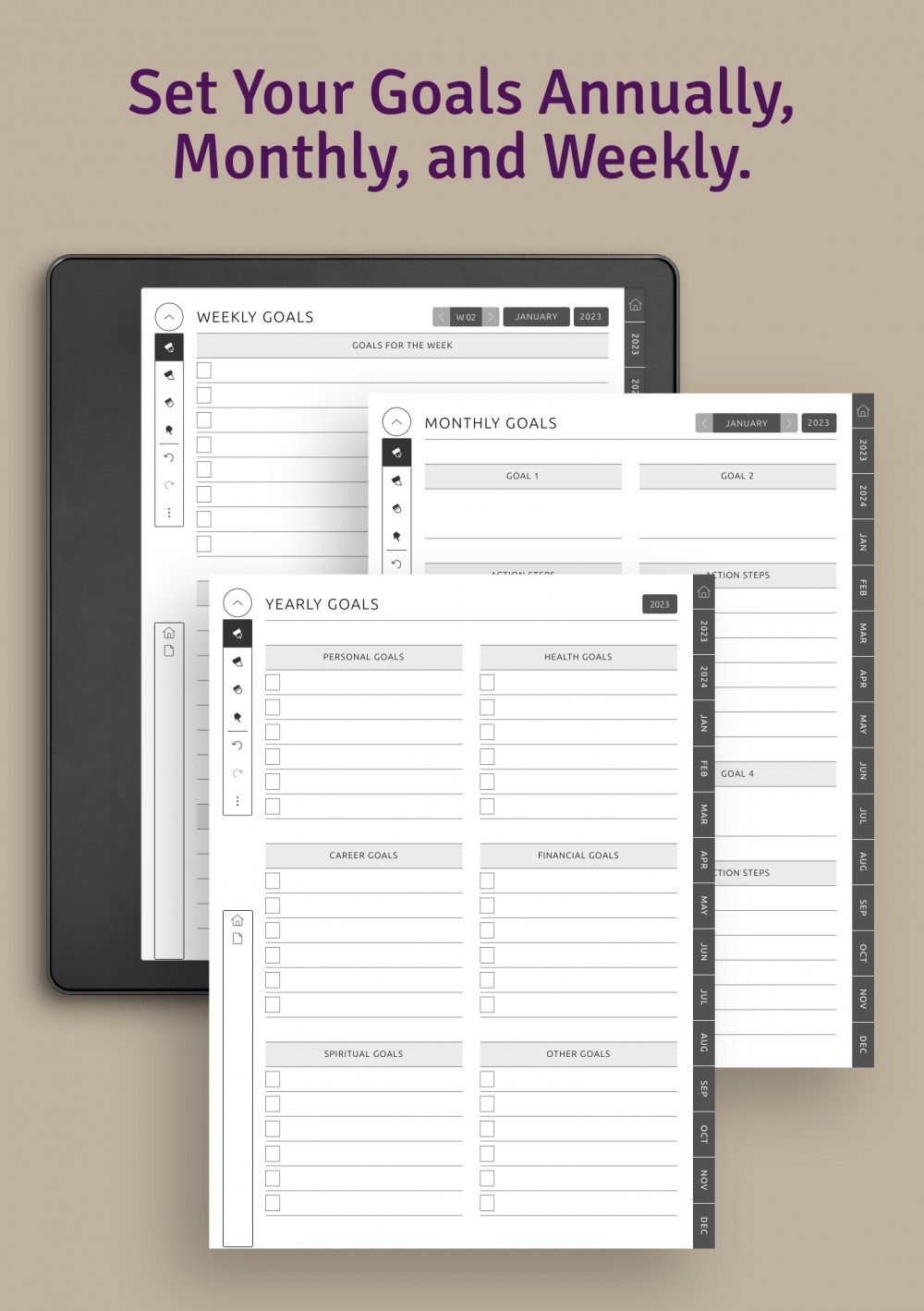 Download Kindle Scribe Goal Planner – Annual, Quarterly, Monthly ...