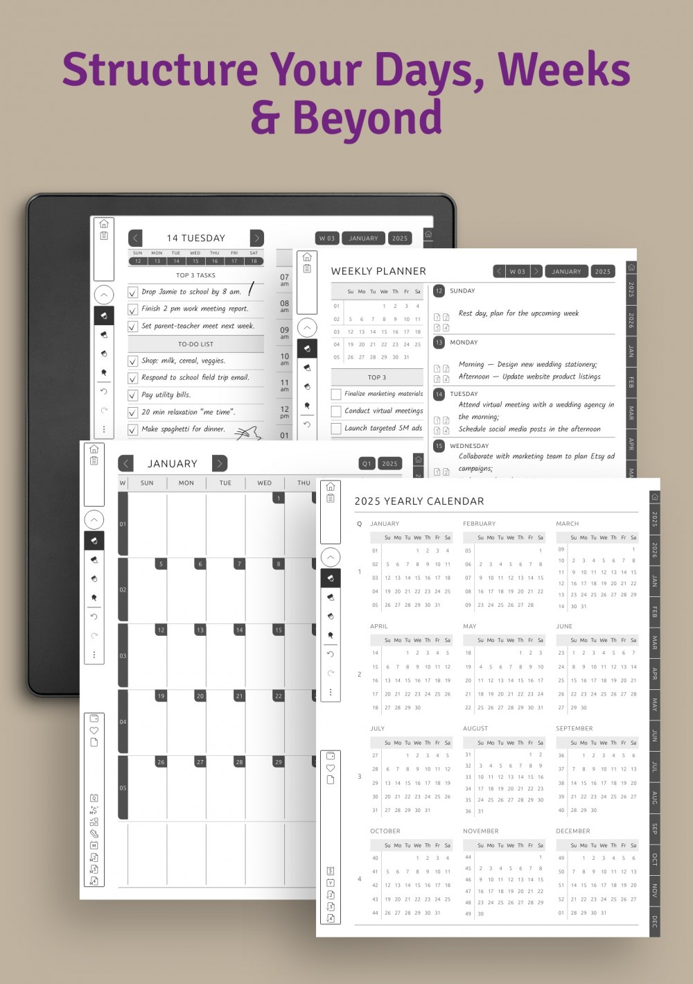 Download Kindle Scribe Household & Cleaning Planner Hyperlinked PDF