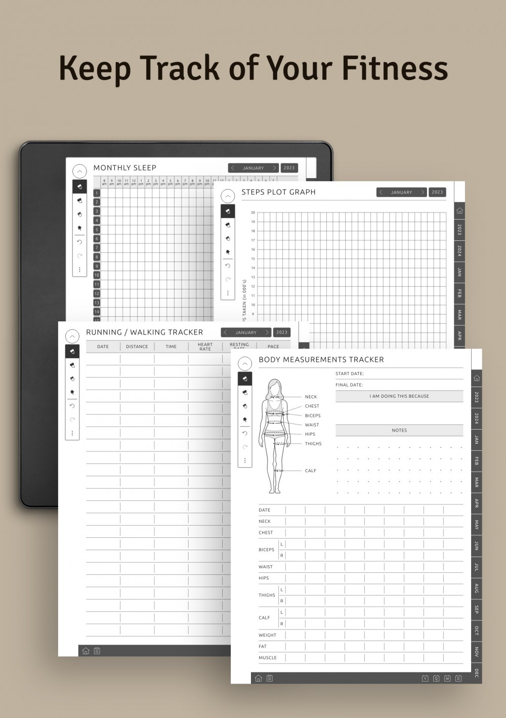Customizable Kindle Scribe Meal Planner with Hyperlinked PDF