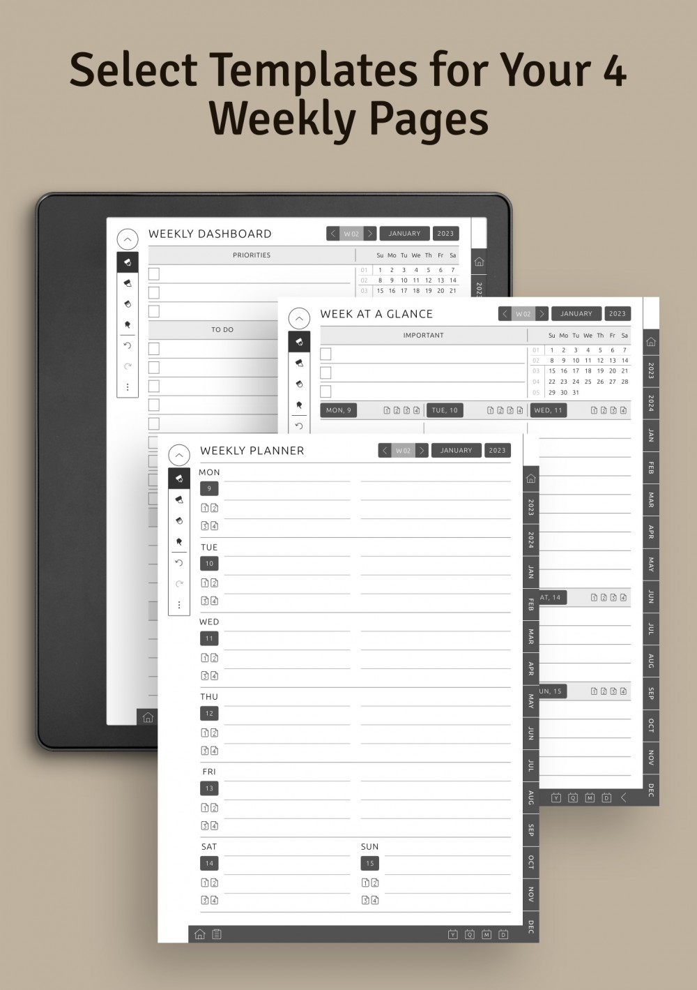 Customizable Kindle Scribe Meal Planner with Hyperlinked PDF