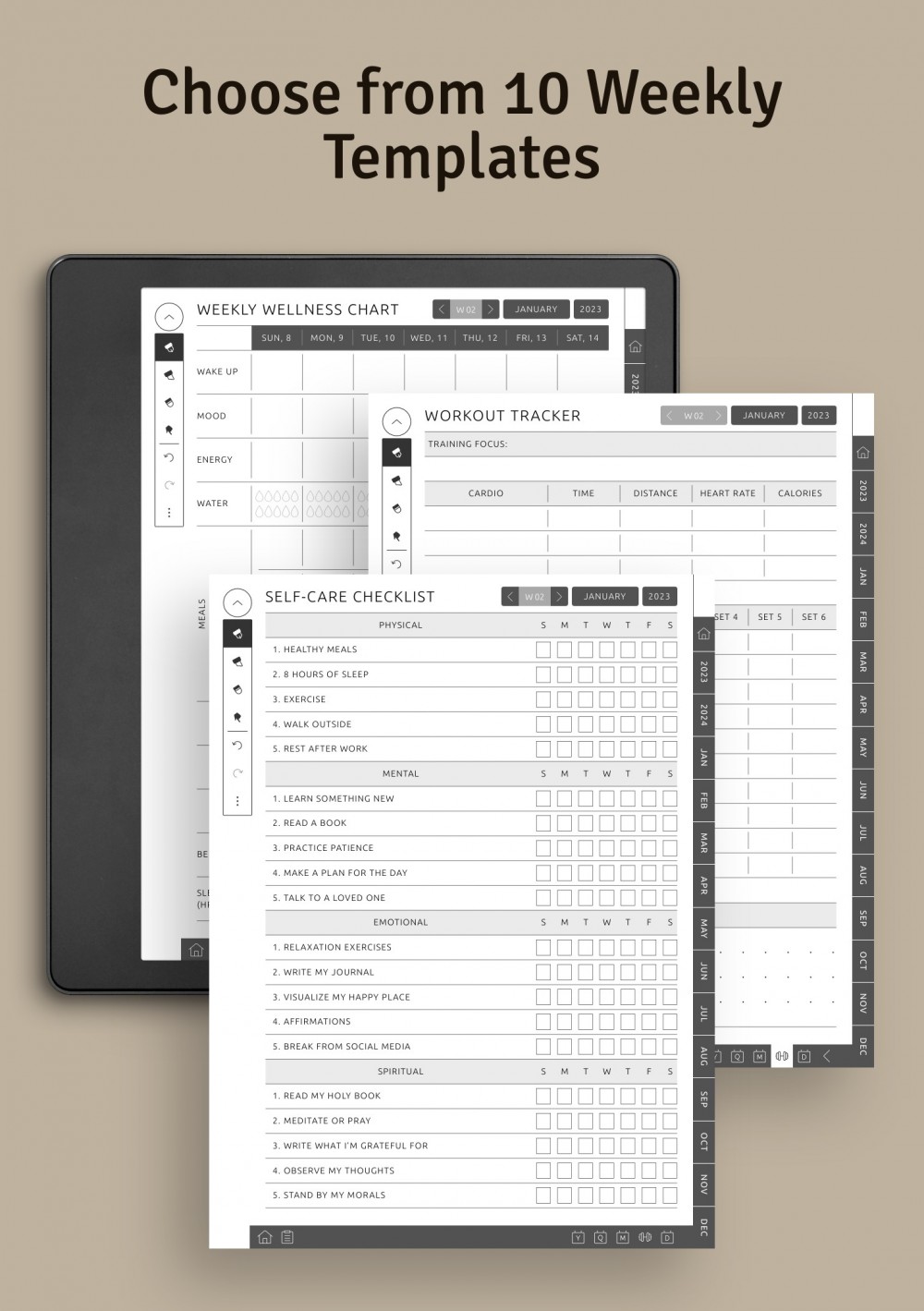 Customizable Kindle Scribe Meal Planner with Hyperlinked PDF