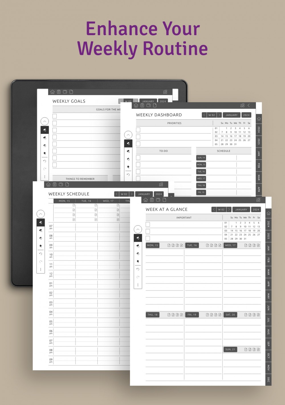 Kindle Scribe Travel Planner – 130+ Hyperlinked Templates