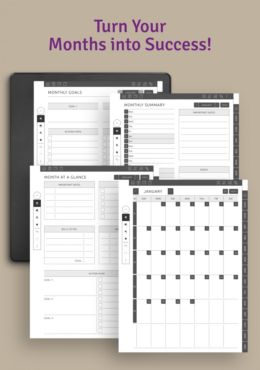 Kindle Scribe Travel Planner – 130+ Hyperlinked Templates