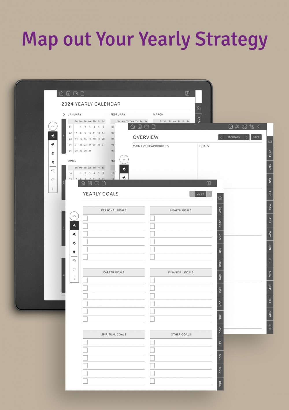 Kindle Scribe Travel Planner – 130+ Hyperlinked Templates