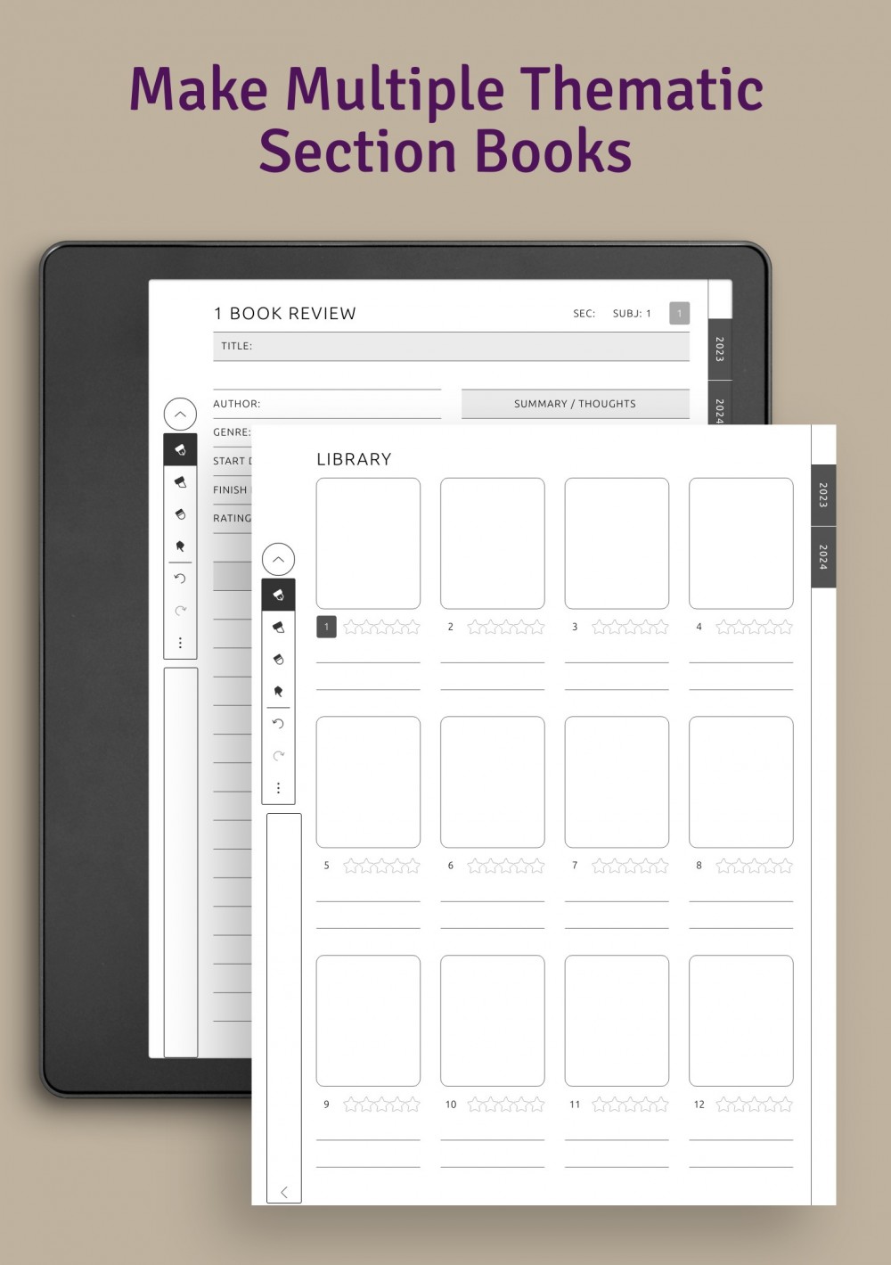 Kindle Scribe Custom Section Book – Personalize Your Digital Planner
