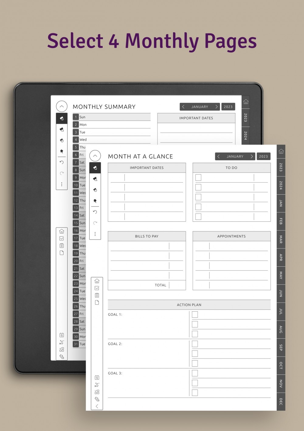 Download Kindle Scribe Ultimate Planner Hyperlinked PDF