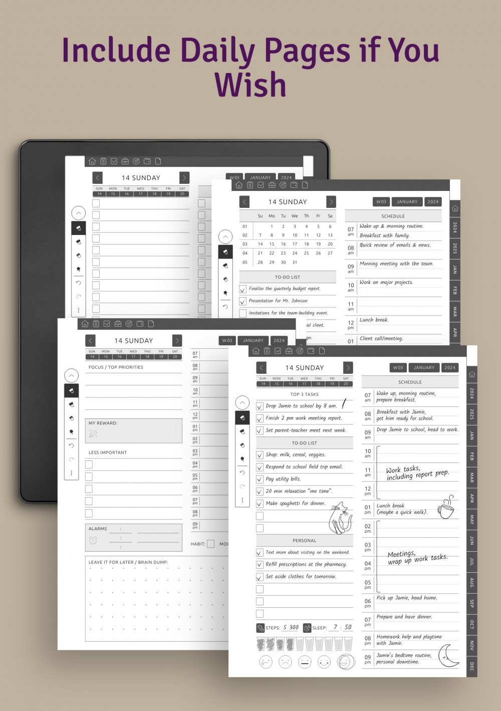 Customizable Kindle Scribe Weekly Planner – Enhance Your Productivity
