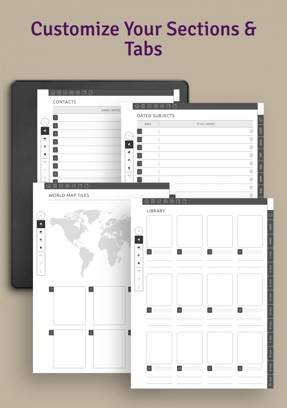 Customizable Kindle Scribe Weekly Planner – Enhance Your Productivity