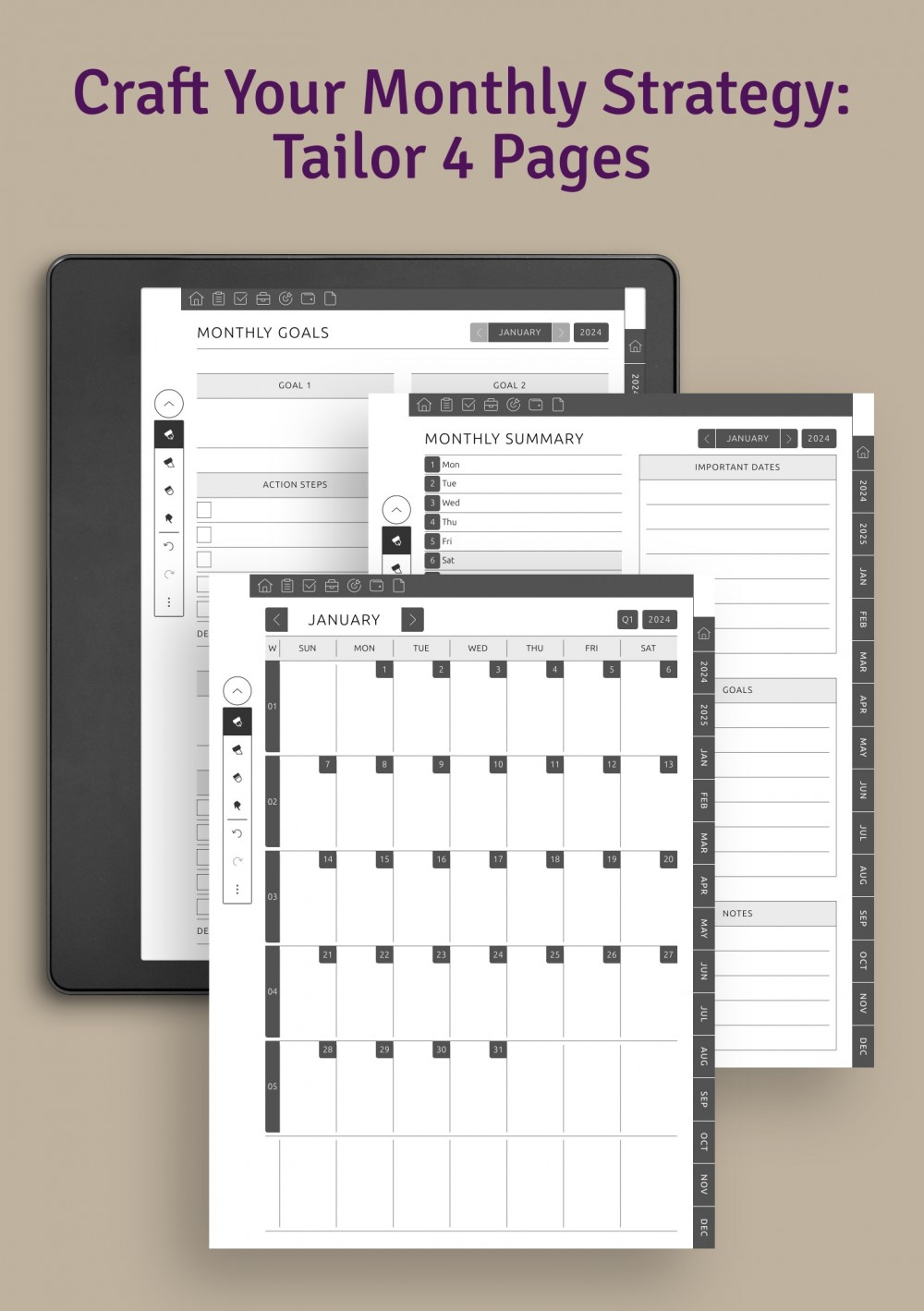 Customizable Kindle Scribe Weekly Planner – Enhance Your Productivity