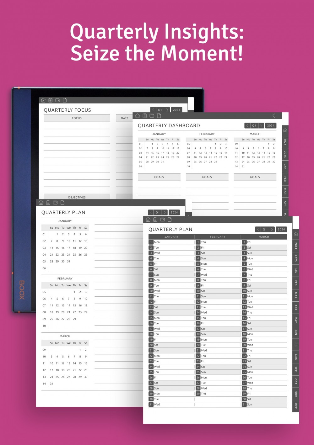 Download Monthly Calendar 2026 - 2031 PDF for ONYX BOOX Note Air