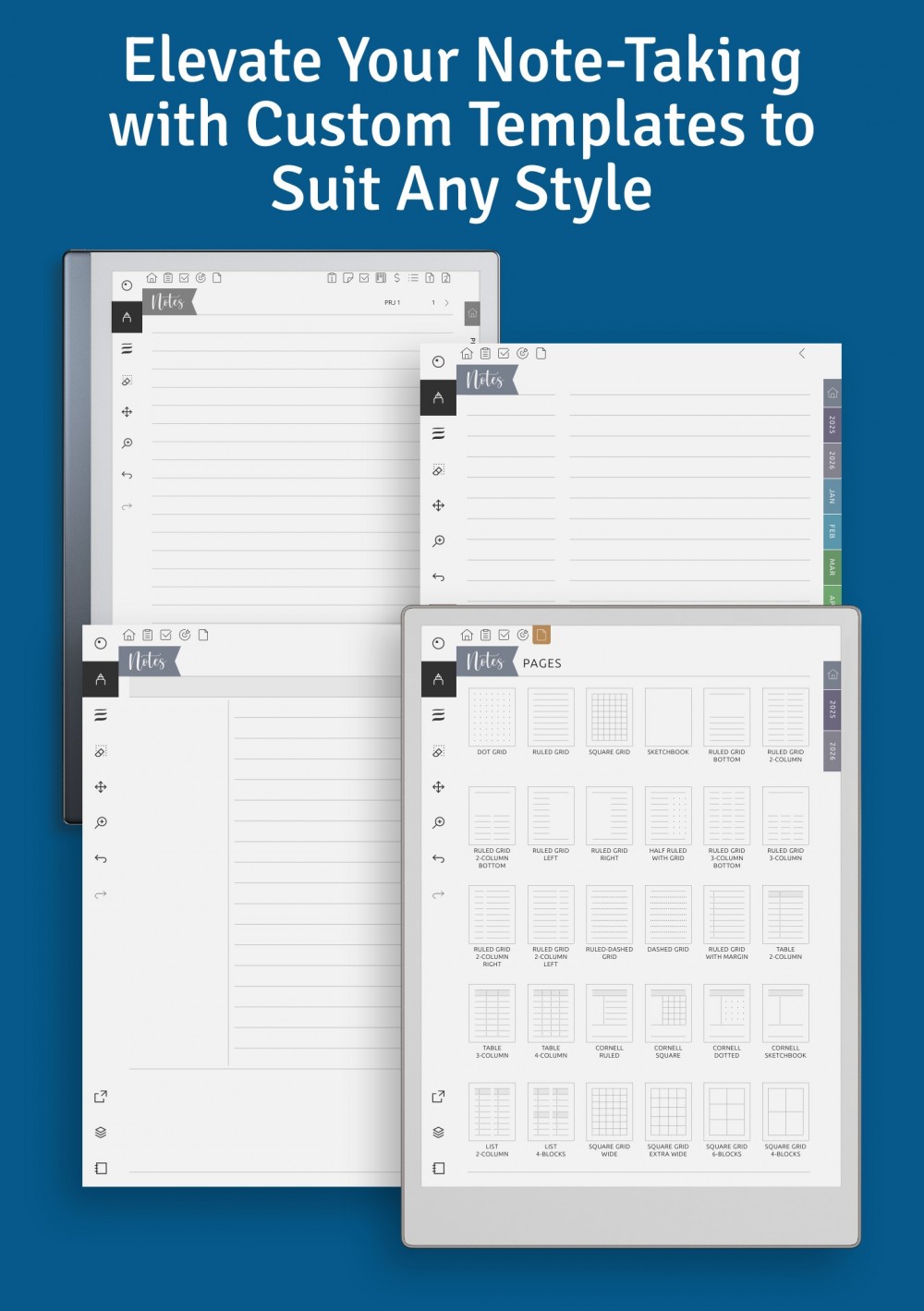 Project Planner for reMarkable - Download Hyperlinked PDF