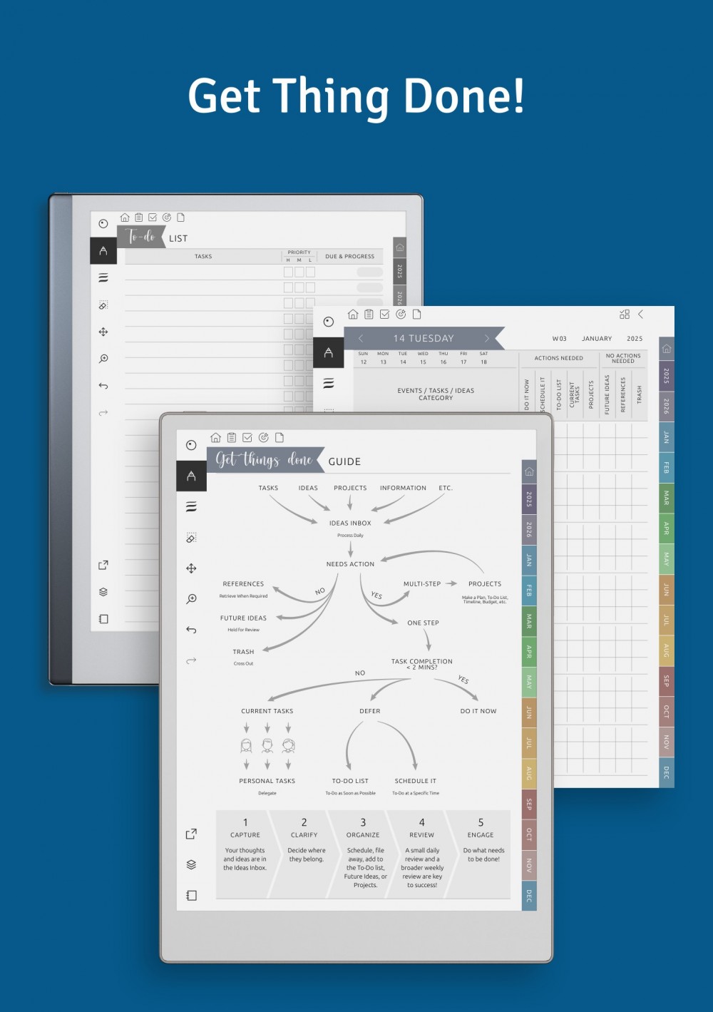 Project Planner for reMarkable - Download Hyperlinked PDF