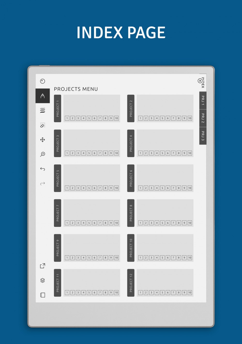 Section Project Planner for reMarkable - Customizable Templates