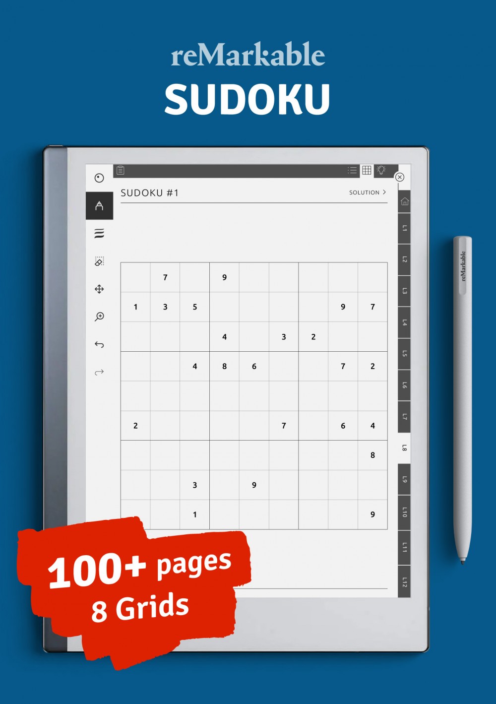 Download reMarkable Sudoku Puzzles Hyperlinked PDF