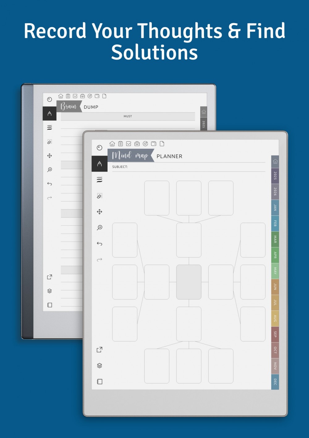 Weekly Planner for reMarkable - Customizable Hyperlinked PDF