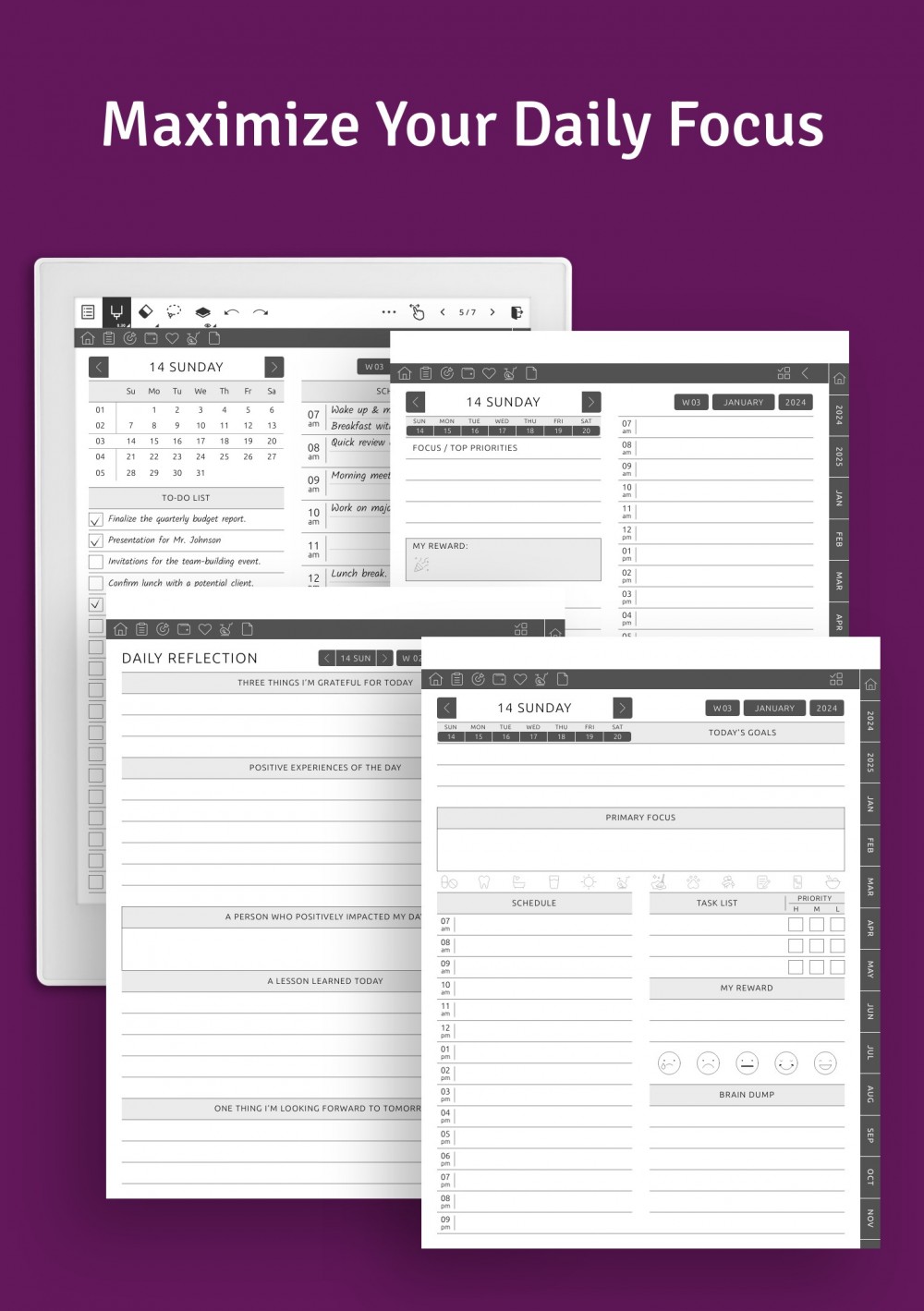 Download Supernote ADHD Planner Hyperlinked PDF