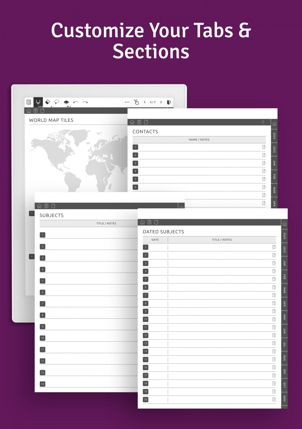 Download Supernote Bullet Journal Hyperlinked PDF