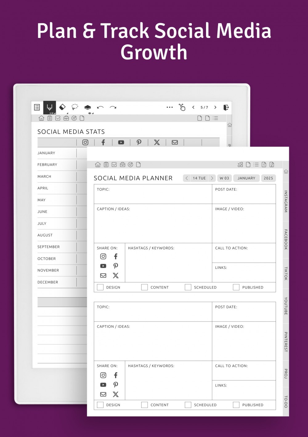 Download Supernote Digital Shop Planner – Etsy Seller Organizer
