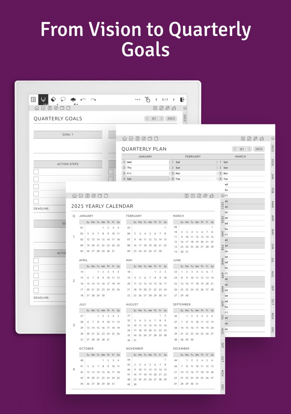 Download Supernote Goal Planner – Digital Goal Tracker with SMART Templates