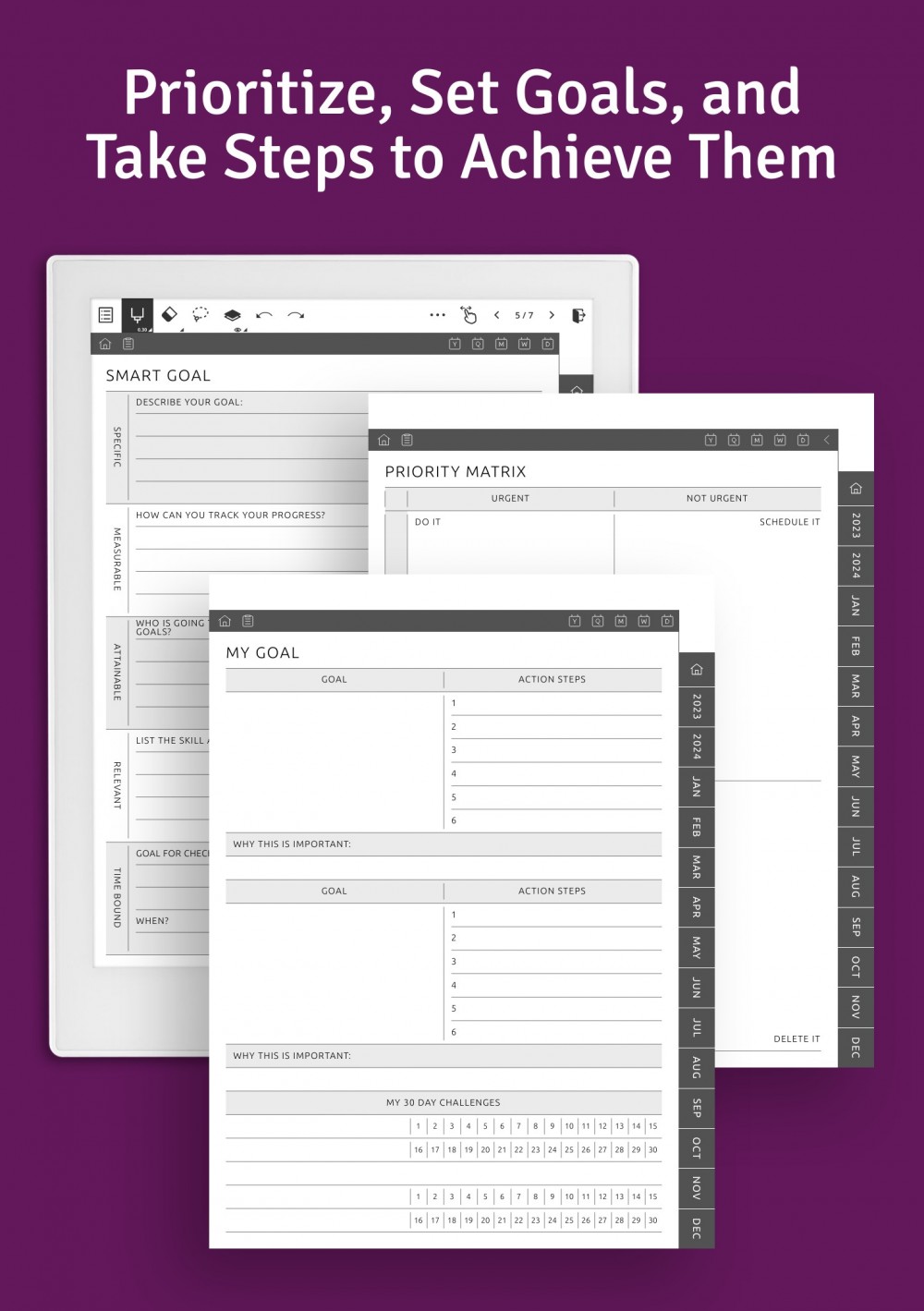 Download Gratitude Planner PDF for reMarkable