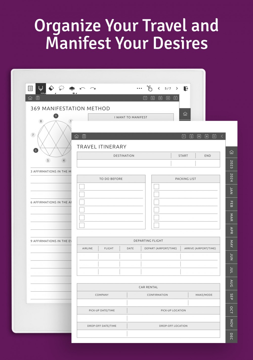 Download Life Planner PDF for reMarkable