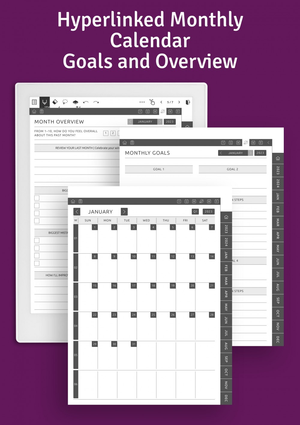 Download Life Planner PDF for reMarkable
