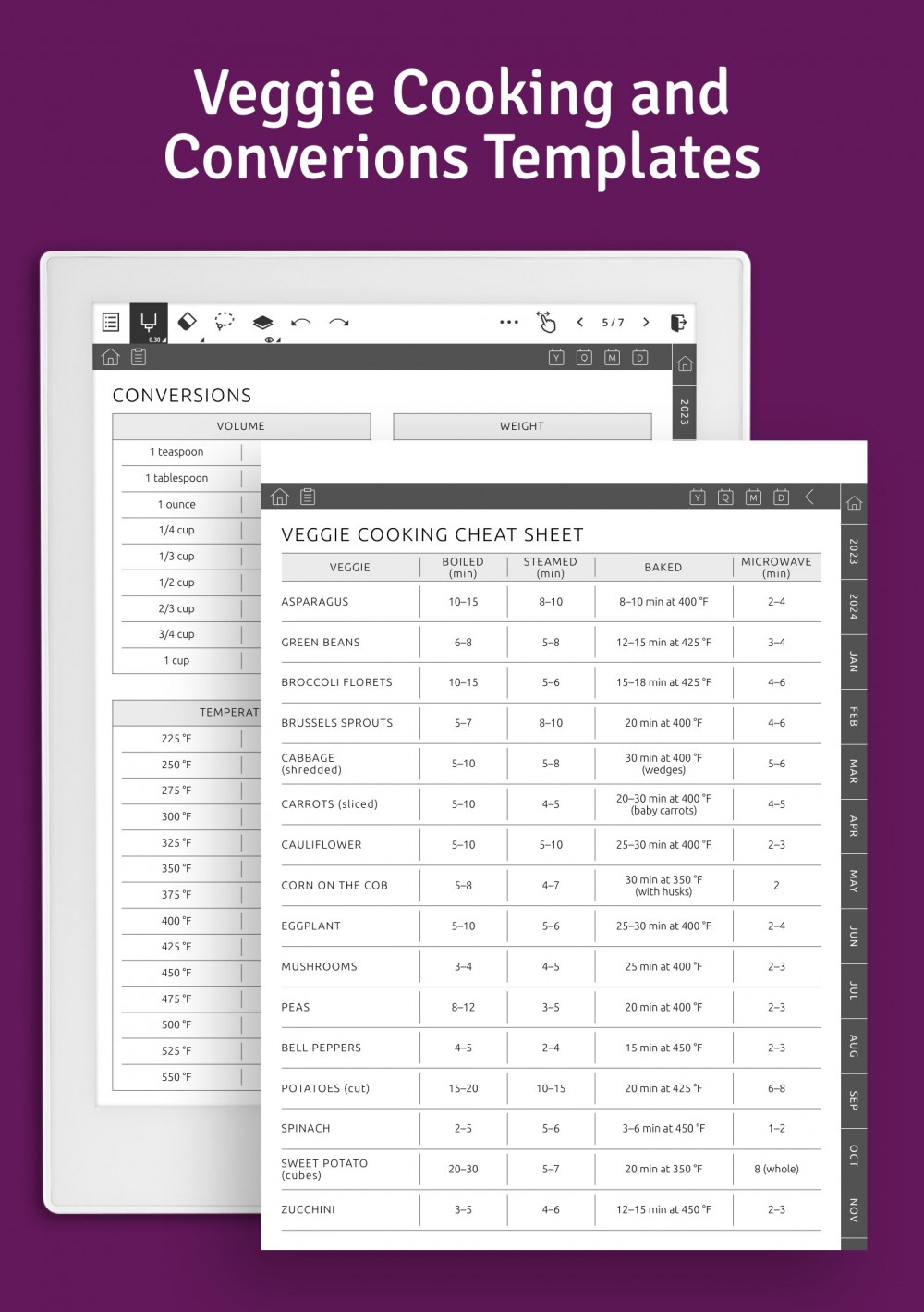 Download Meal Planner PDF for Supernote A5 X & A6 X