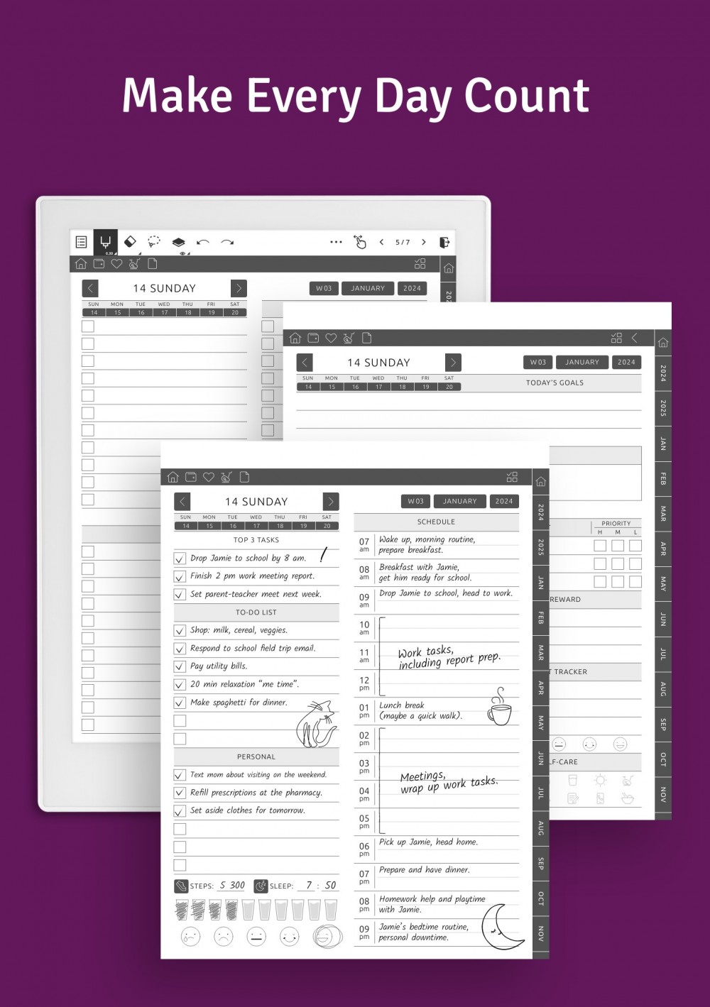 Supernote Monthly Planner – Digital Calendar Template