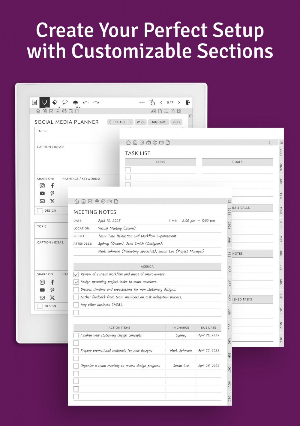 Download Supernote Productivity Planner for A5X/A6X & more