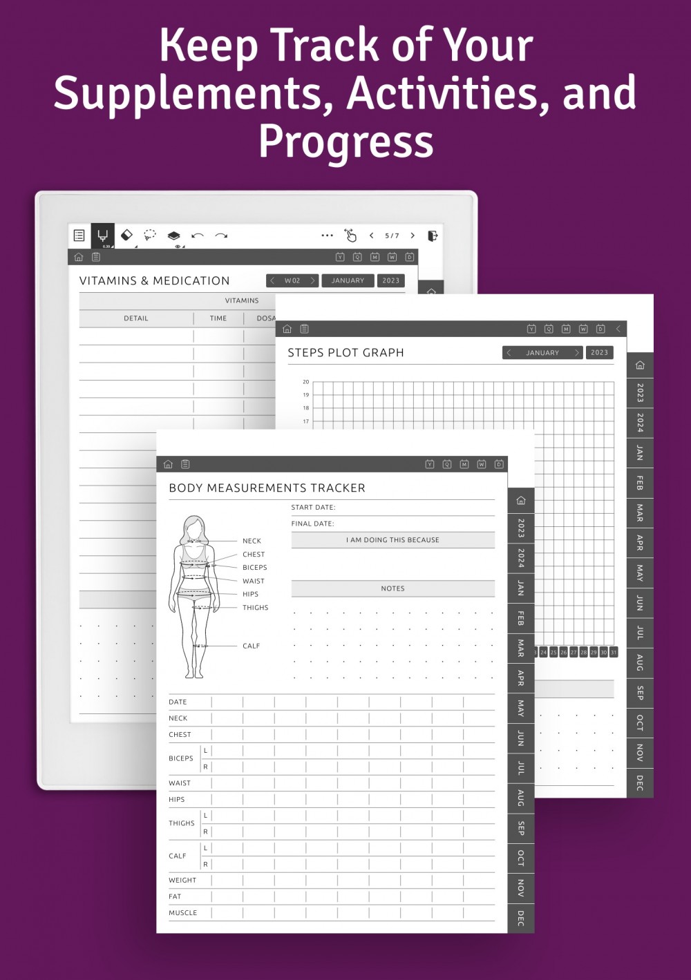 Download Self-care Planner PDF for reMarkable