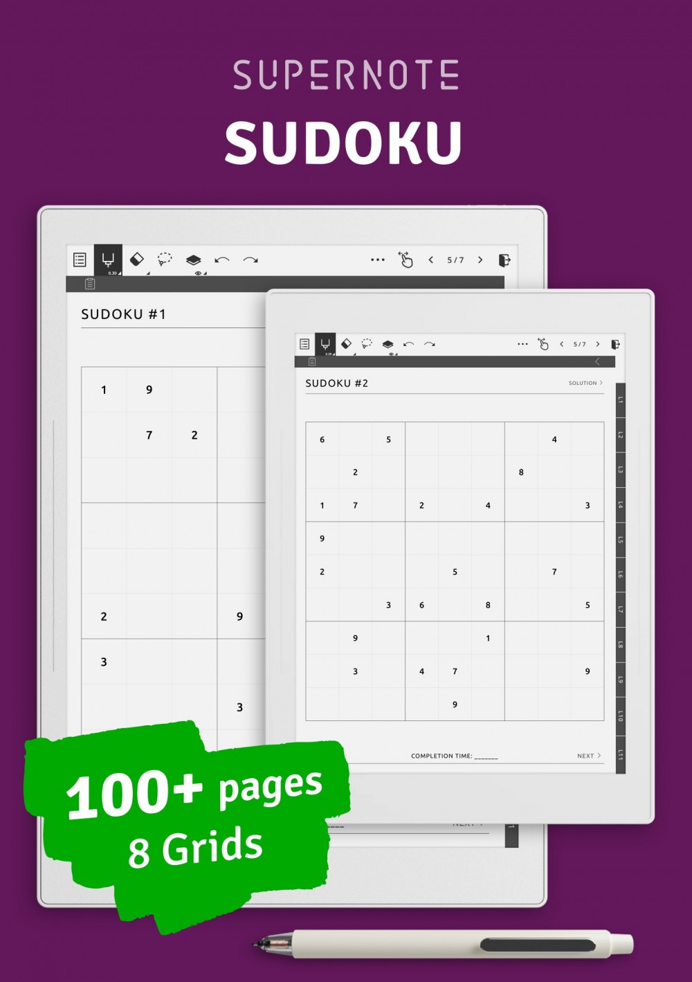 Download Supernote Sudoku Puzzles Hyperlinked PDF