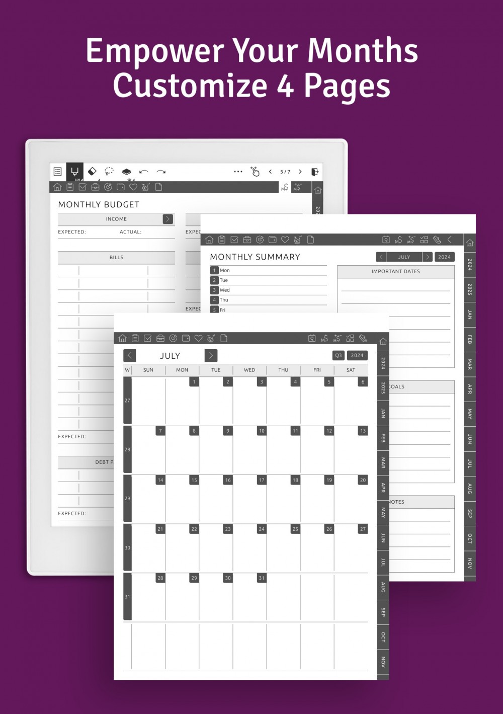 Download Ultimate Planner PDF for Supernote A5 X & A6 X