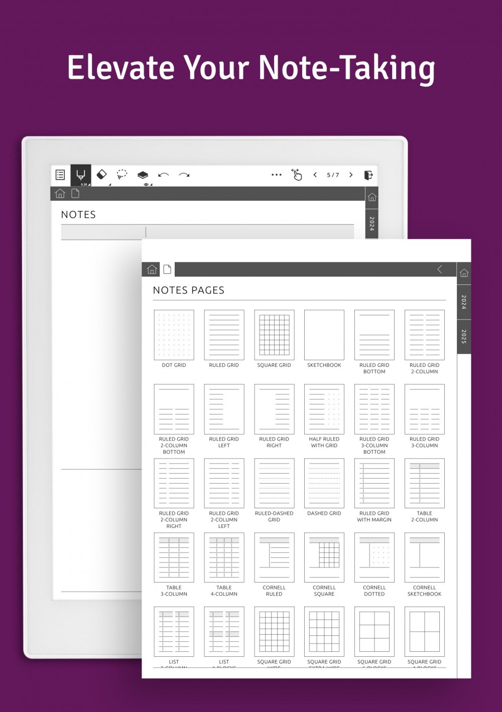 Download Weekly To-Do planner PDF for Supernote A6X & A5X