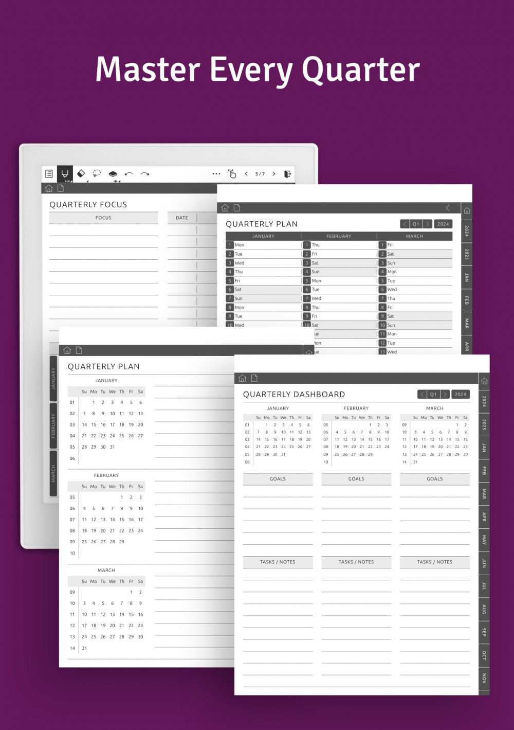 Download Weekly Journal PDF for Supernote A6X & A5X