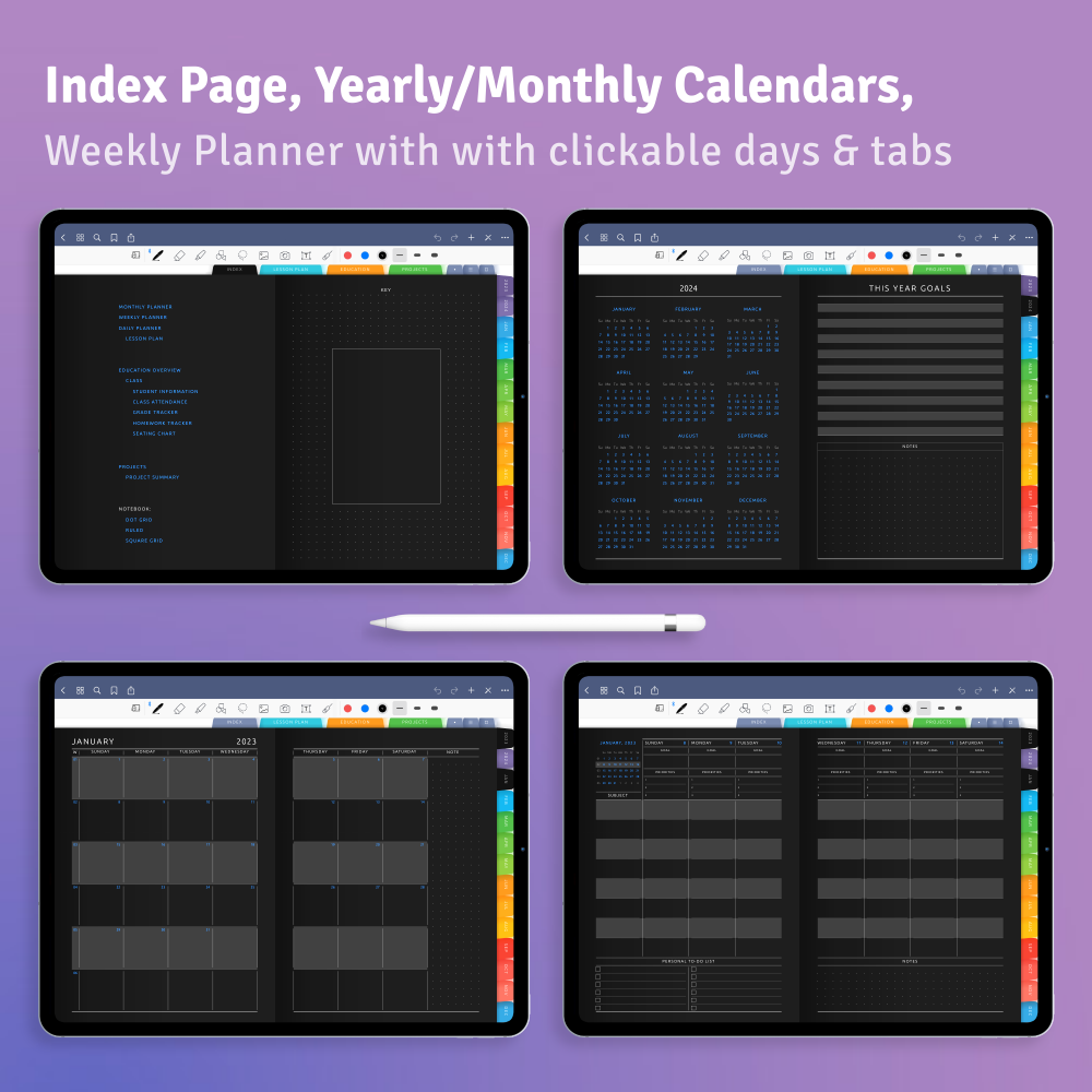 Download Digital Teacher Planner for iPad, Android Tablets