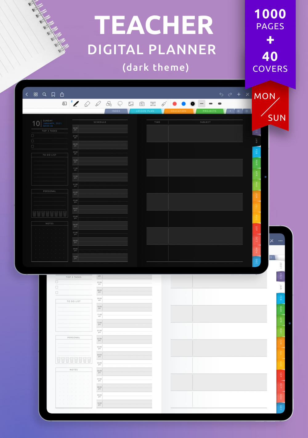 Download Digital Teacher Planner for iPad, Android Tablets