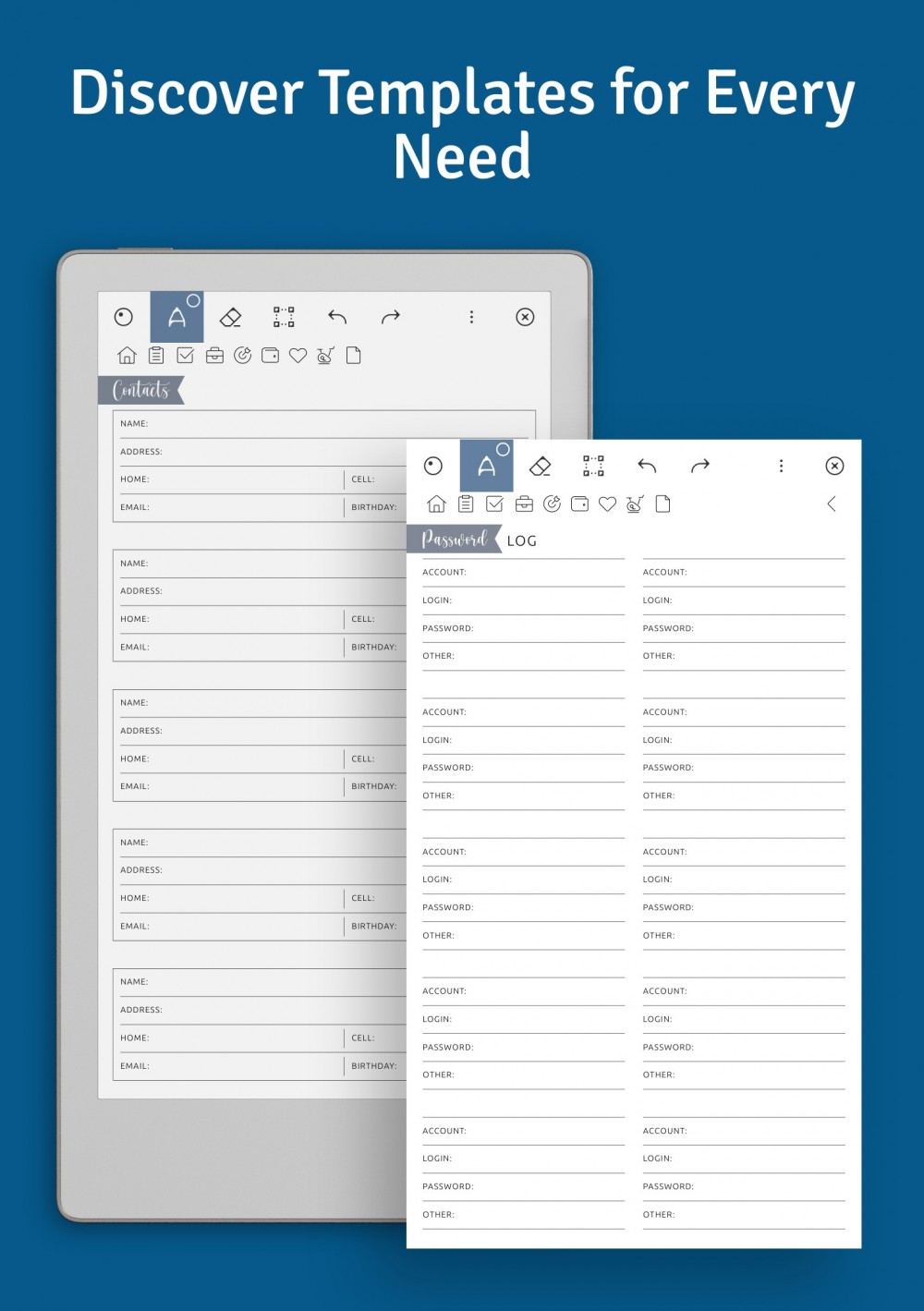 Download Ultimate Planner for reMarkable Paper Pro Move – Digital PDF