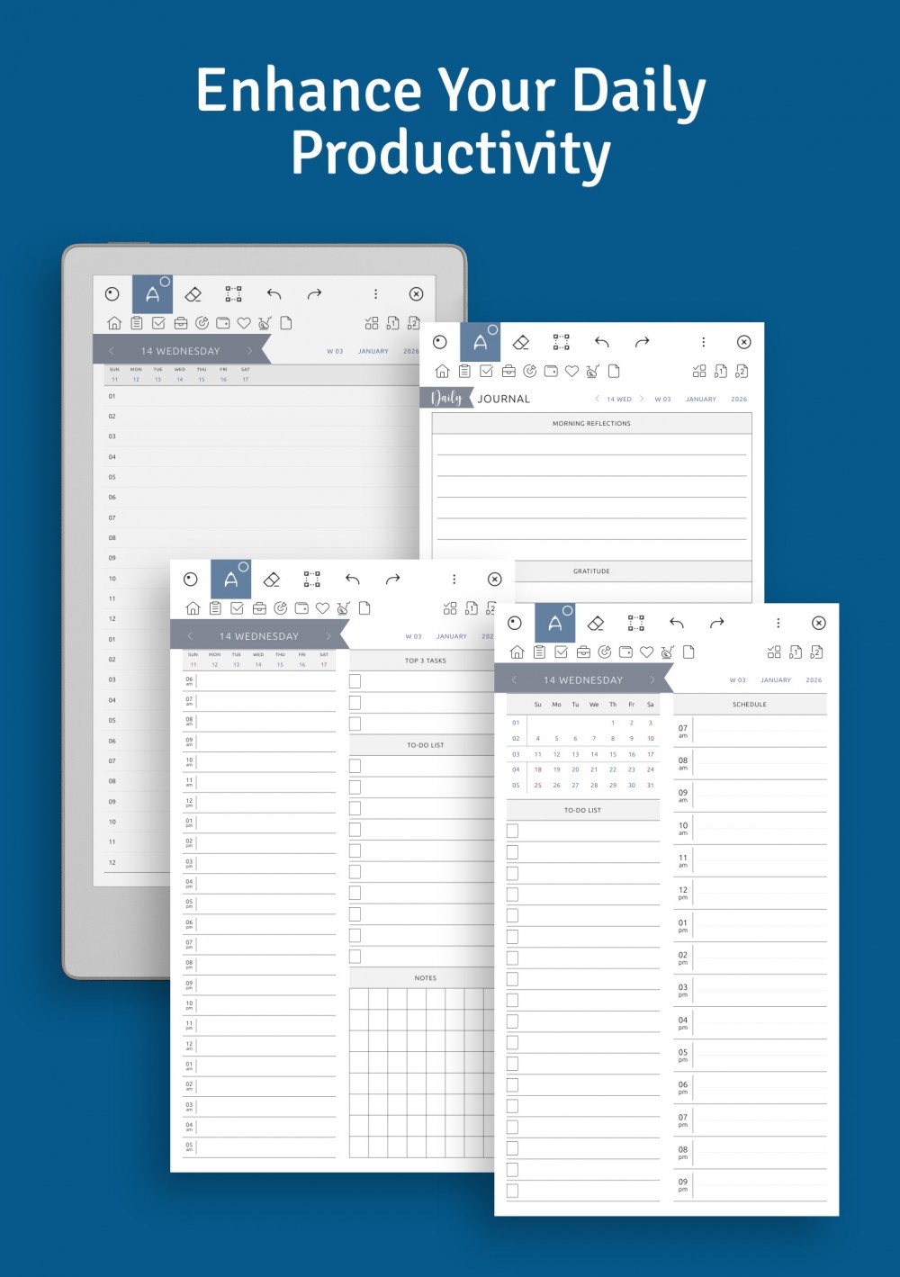 Download Ultimate Planner for reMarkable Paper Pro Move – Digital PDF