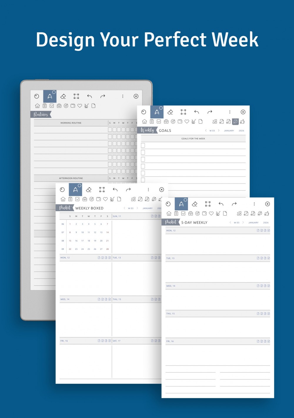 Download Ultimate Planner for reMarkable Paper Pro Move – Digital PDF
