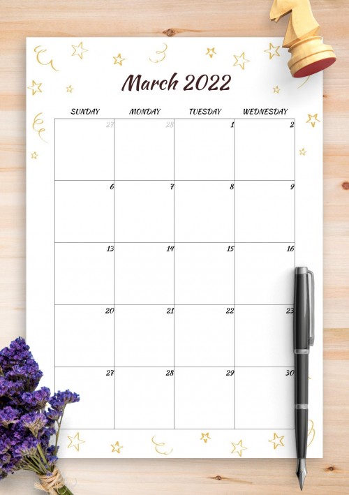 March 2022 Calendar Templates - Download PDF