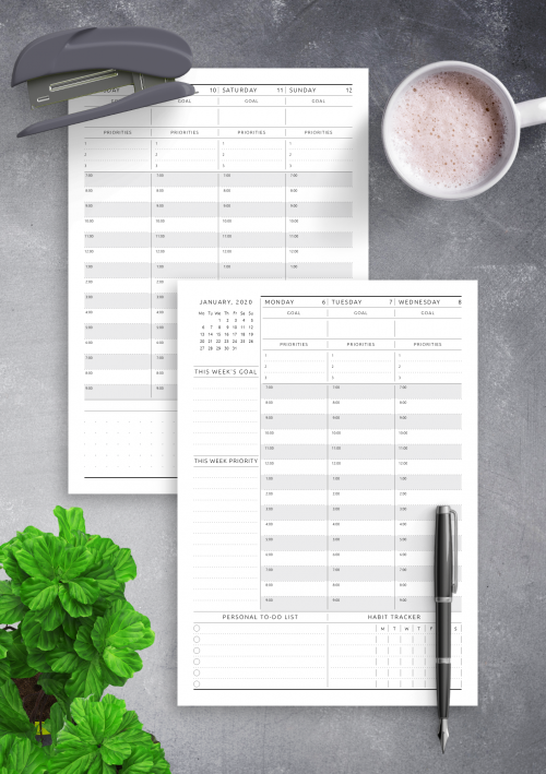 Weekly Calendar Templates - Download Printable PDF